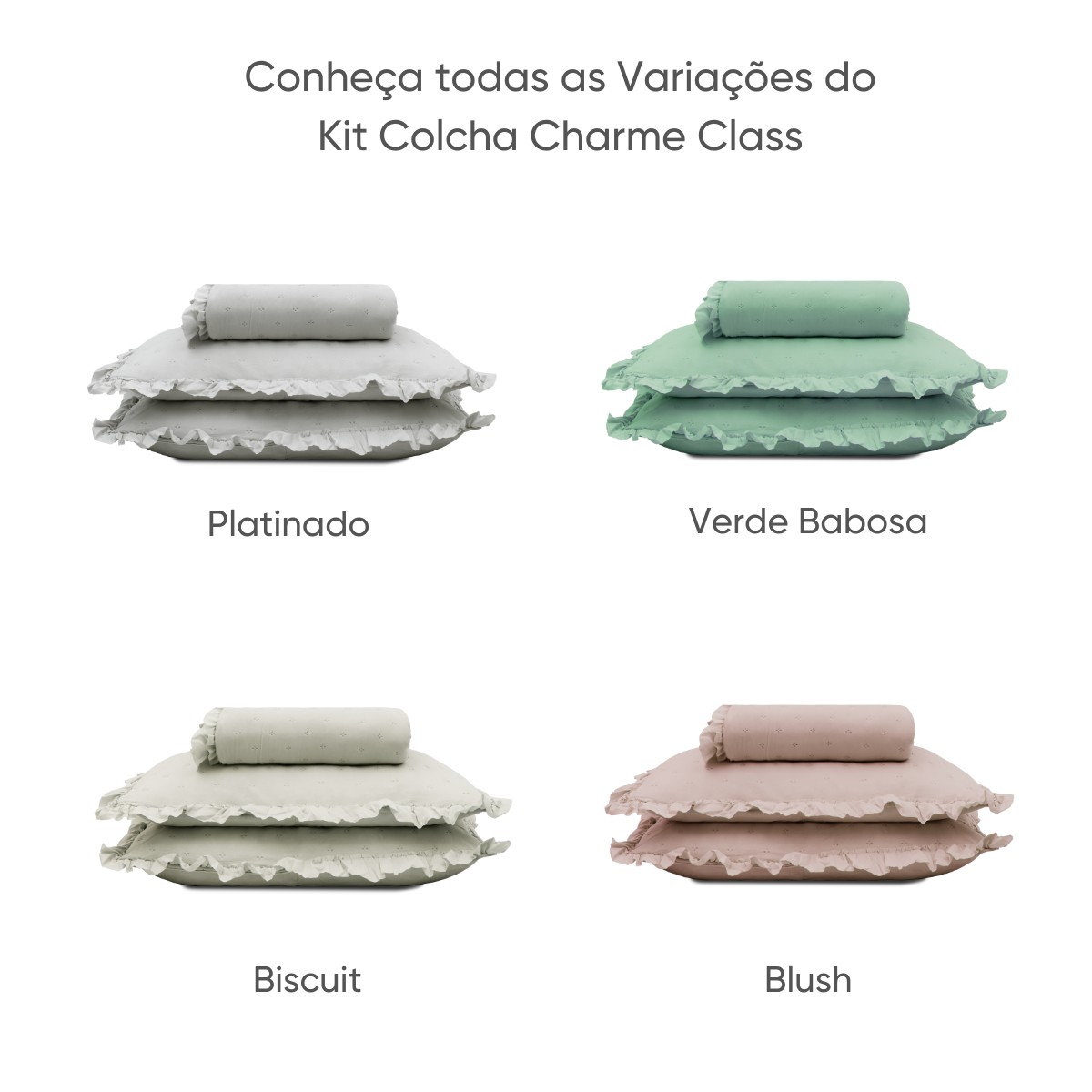 Kit Colcha Casal com 2 Porta Travesseiro Charme Class Appel Home ...