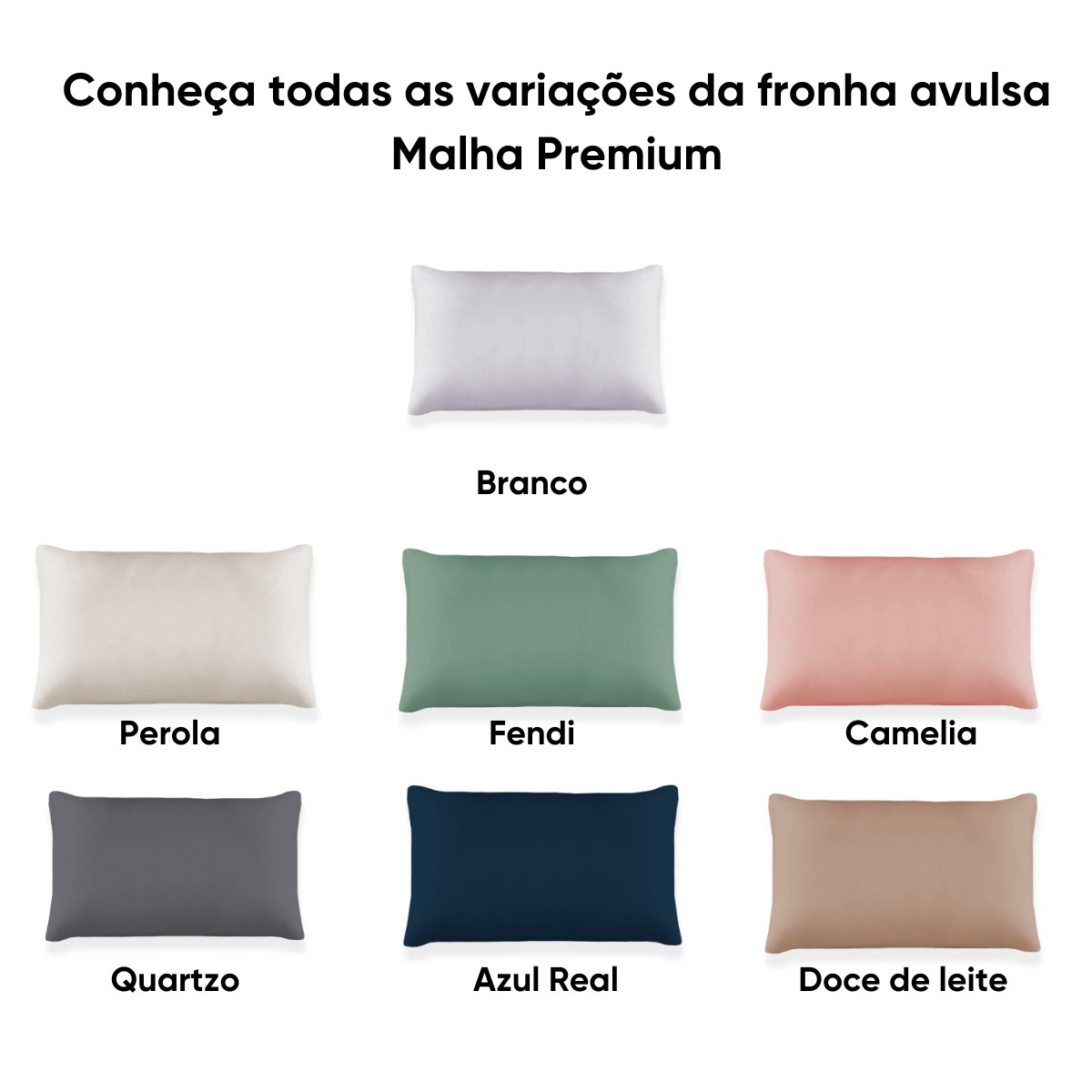 Fronha Malha 100% Algodao Premium Lisa Appel Home - Branco