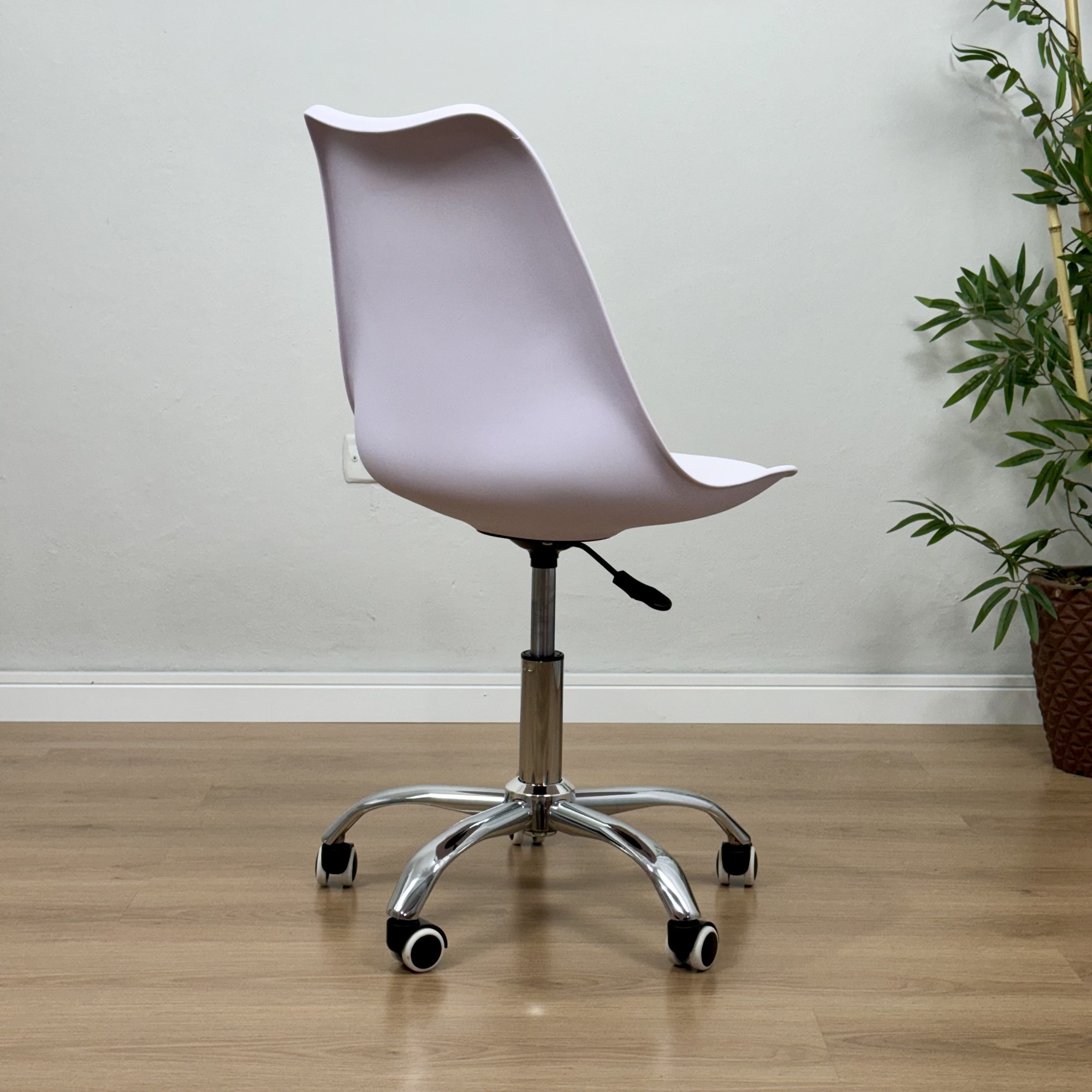 Cadeira Eames Giratória Estofada - Branco | MADERCE